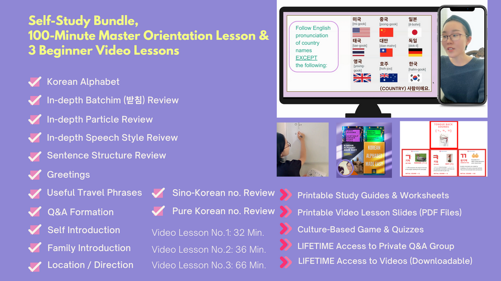 (9. Korean Language Map - SUPERB) Korean Language Learning Book(let ...